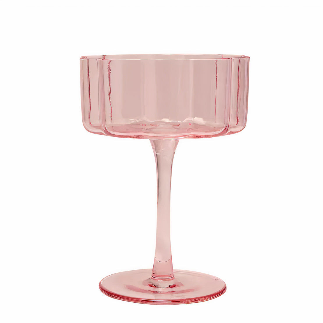 Pink Scalloped Edge Champagne Coupe – bonbonfistral